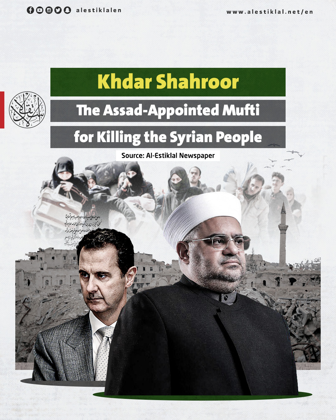Khdar Shahroor: The Assad-Appointed Mufti for Killing the Syrian People ...
