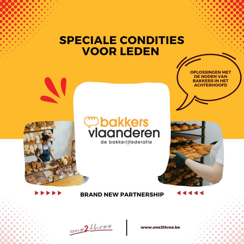 one2three en Bakkers Vlaanderen gaan samenwerking aan