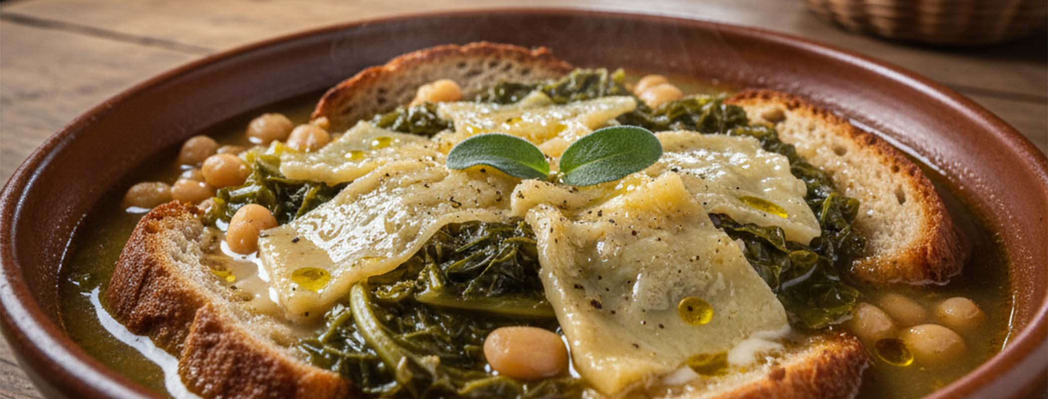 Zuppa di pane e croste di formaggio