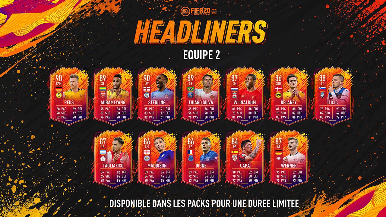 La deuxième vague de cartes Headliners est disponible sur FIFA 20 ...