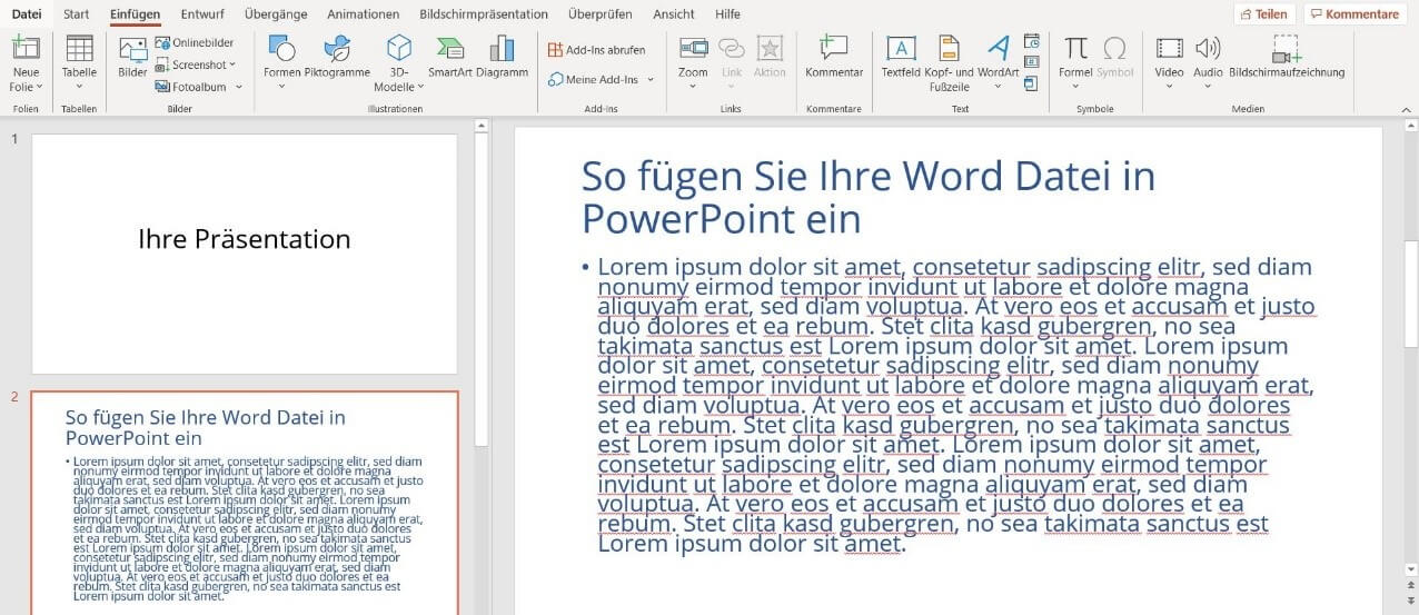 Word dokument in powerpoint verlinken [2026]