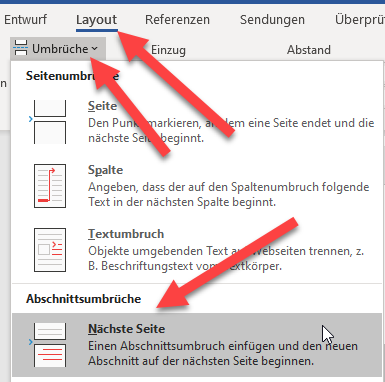 Word dokument querformat zwei spalten [2025]