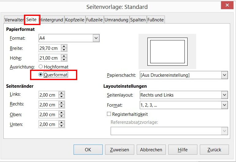 Querformat in hochformat dokument einfügen [2025]
