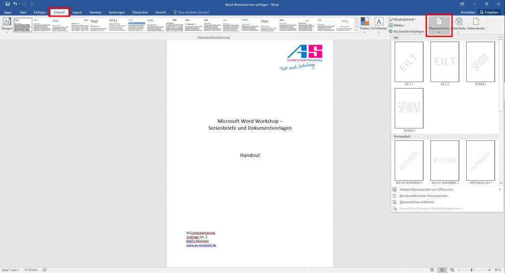 Rahmen in word dokument einfügen [2025]