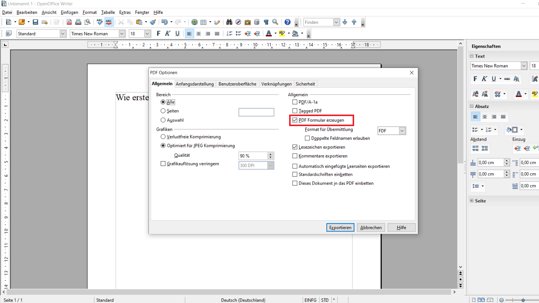Unterschrift in openoffice dokument einfügen [2025]