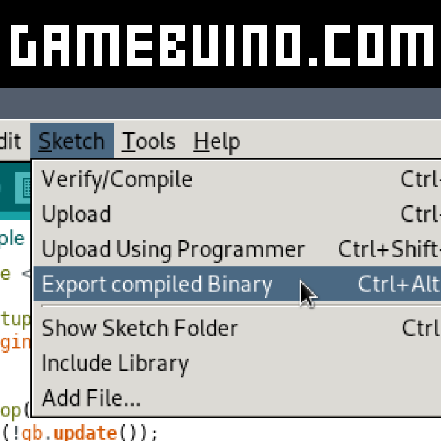Export Games and make Icon & Titlescreen - Gamebuino