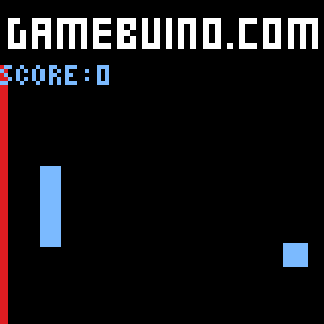 1 Player Pong - Gamebuino