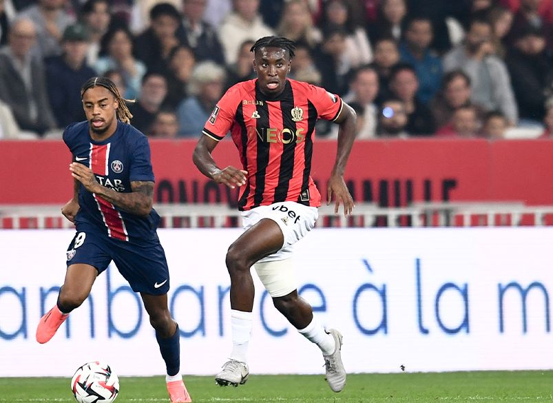 Nice-PSG : But accordé à Moïse Bombito contre son camp