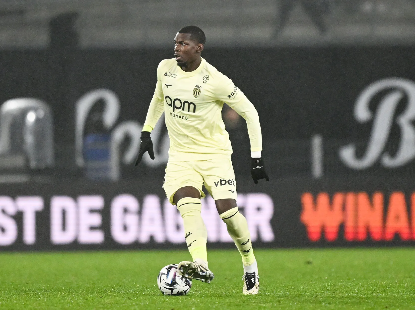 Ten-man Monaco fall to Rennes despite Pogba's comeback
