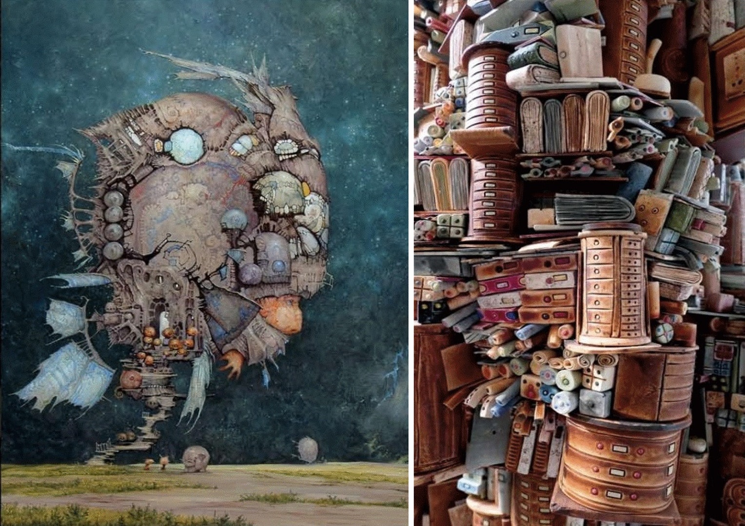 Exposition de Guy Deltour et Jef Bertels - "Bibliothèque en exil ...