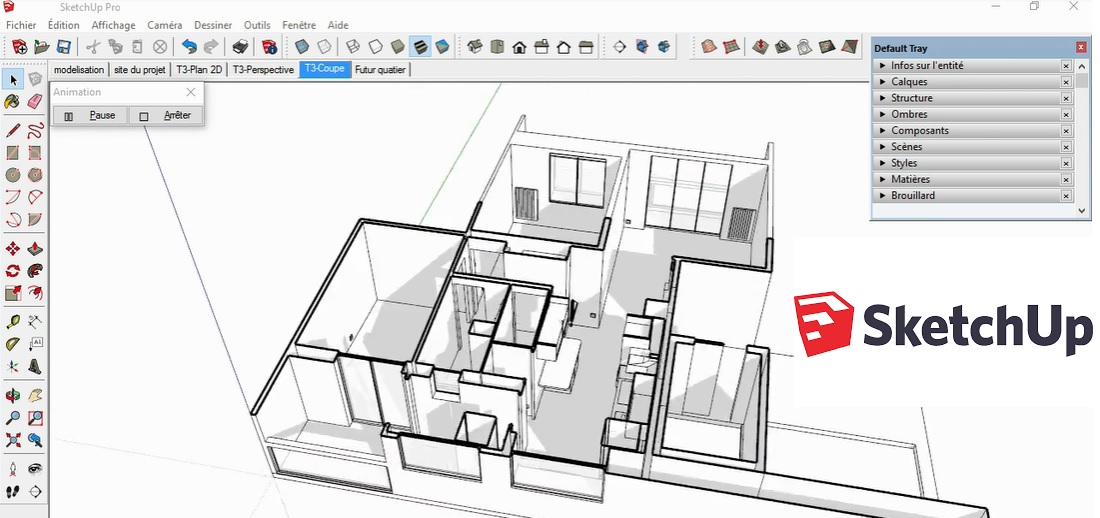 CADATWORK LEARNING - SKETCHUP-INITIATION-2J