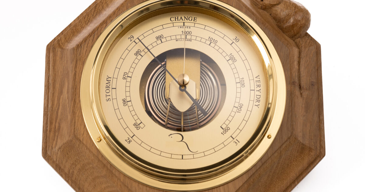 Mouseman Oak Barometer