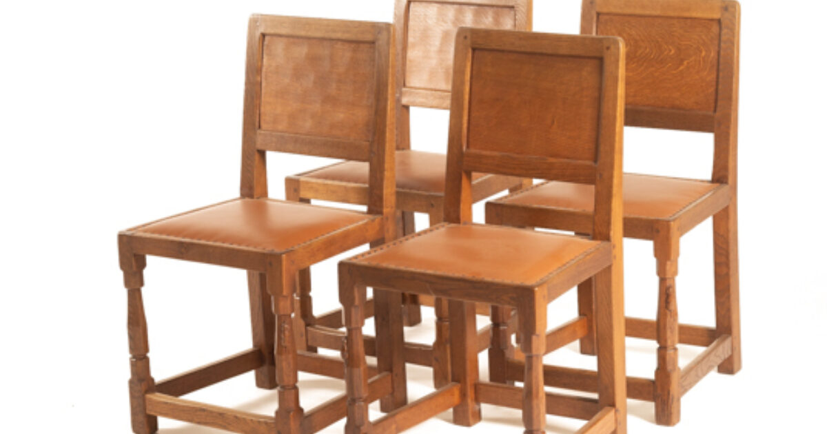 Set of four Classic Mouseman Chairs - SOLD