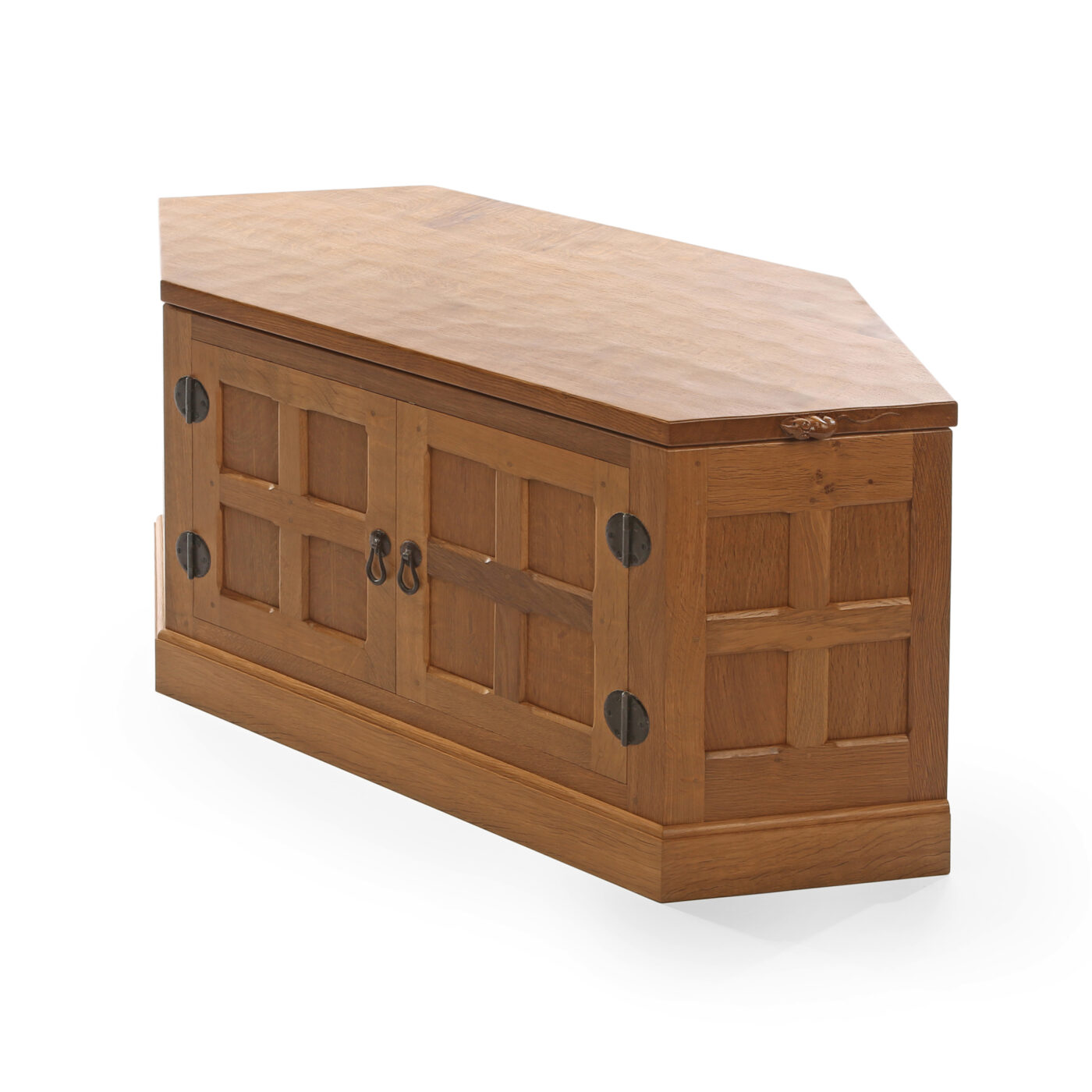 Mouseman Oak Corner TV Table