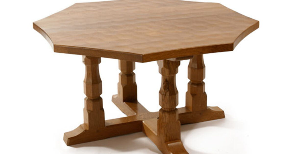 Mouseman Oak Octagonal Coffee Table