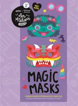 Magic masks : 6 masques en papier à décorer avec des stickers fluo ...