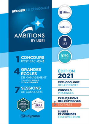 Réussir le concours Ambitions + by Ugei : méthodologie des épreuves ...