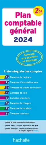 Plan comptable général 2024 : liste intégrale des comptes : autorisé ...