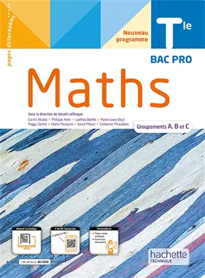 Maths terminale bac pro : groupements A, B et C : nouveau programme