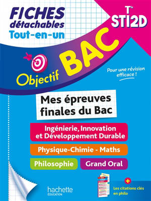 Tout-en-un terminale STI2D, mes épreuves finales du bac, fiches ...