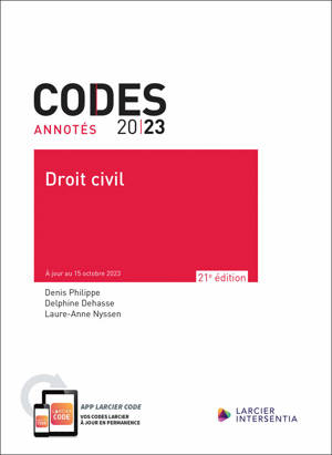 Dehasse, Delphine - Code annoté - Droit civil 2023 - À jour au 15 ...