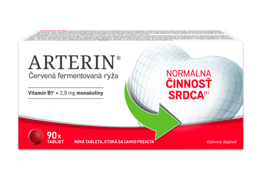 Arterin Červená fermentovaná ryža (2,9 mg) pre normálnu činnosť srdca