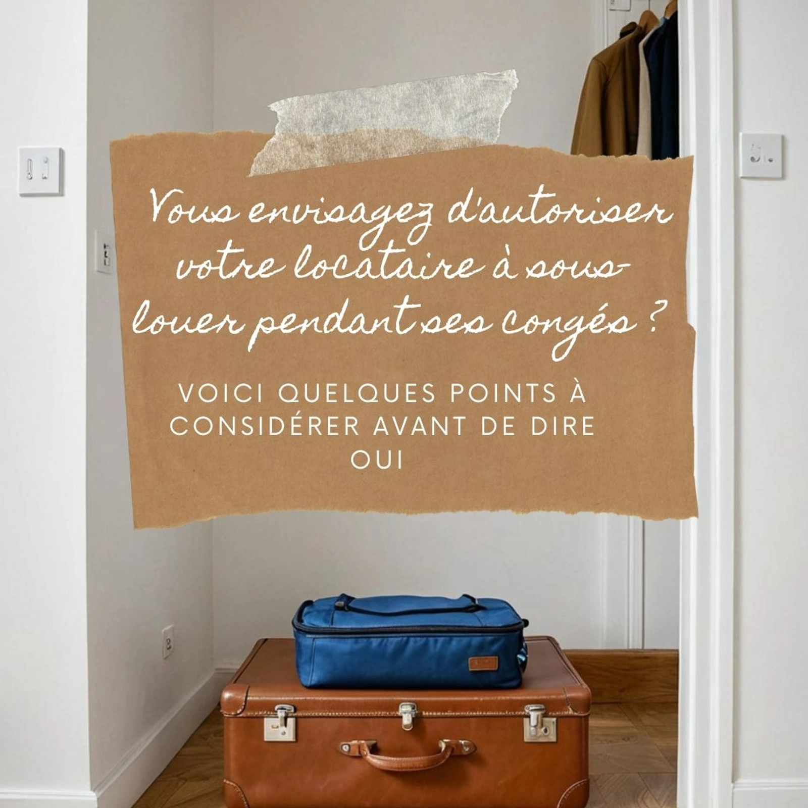 Actualité - Autoriser Mon Locataire à Sous-Louer Pendant Ses Congés ...