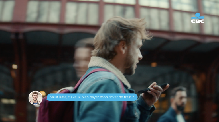 “Hey Kate, lance un peu la nouvelle campagne KBC..." - PUB