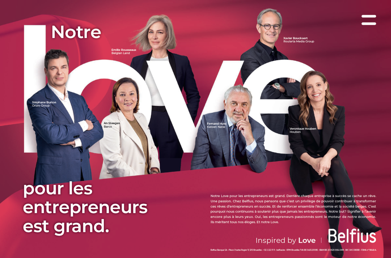 Le Love de Publicis Groupe et Belfius pour les entrepreneurs est grand ...