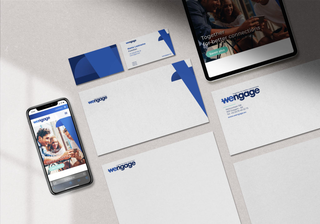 The crew s’occupe du branding de WEngage - PUB