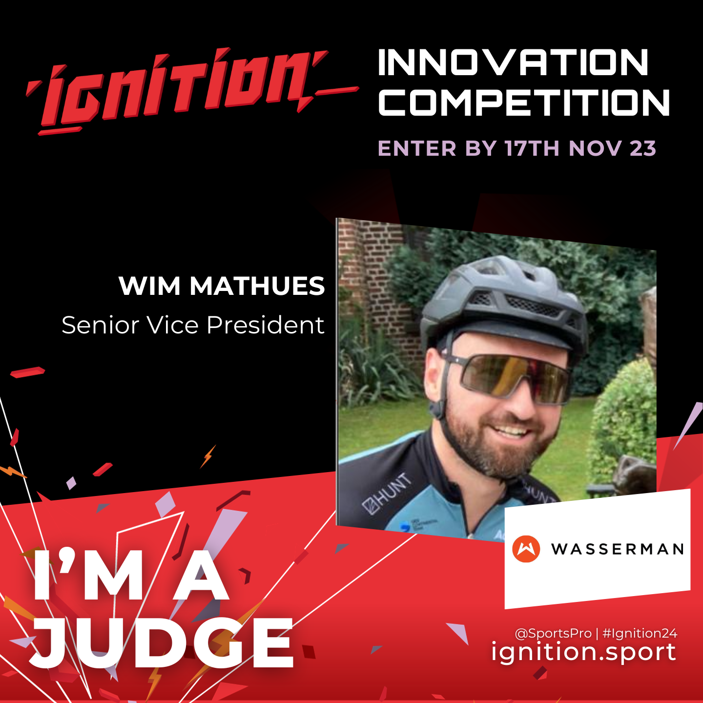 Wim Mathues in jury SportsPro #Ignition24 Innovation Competition - PUB