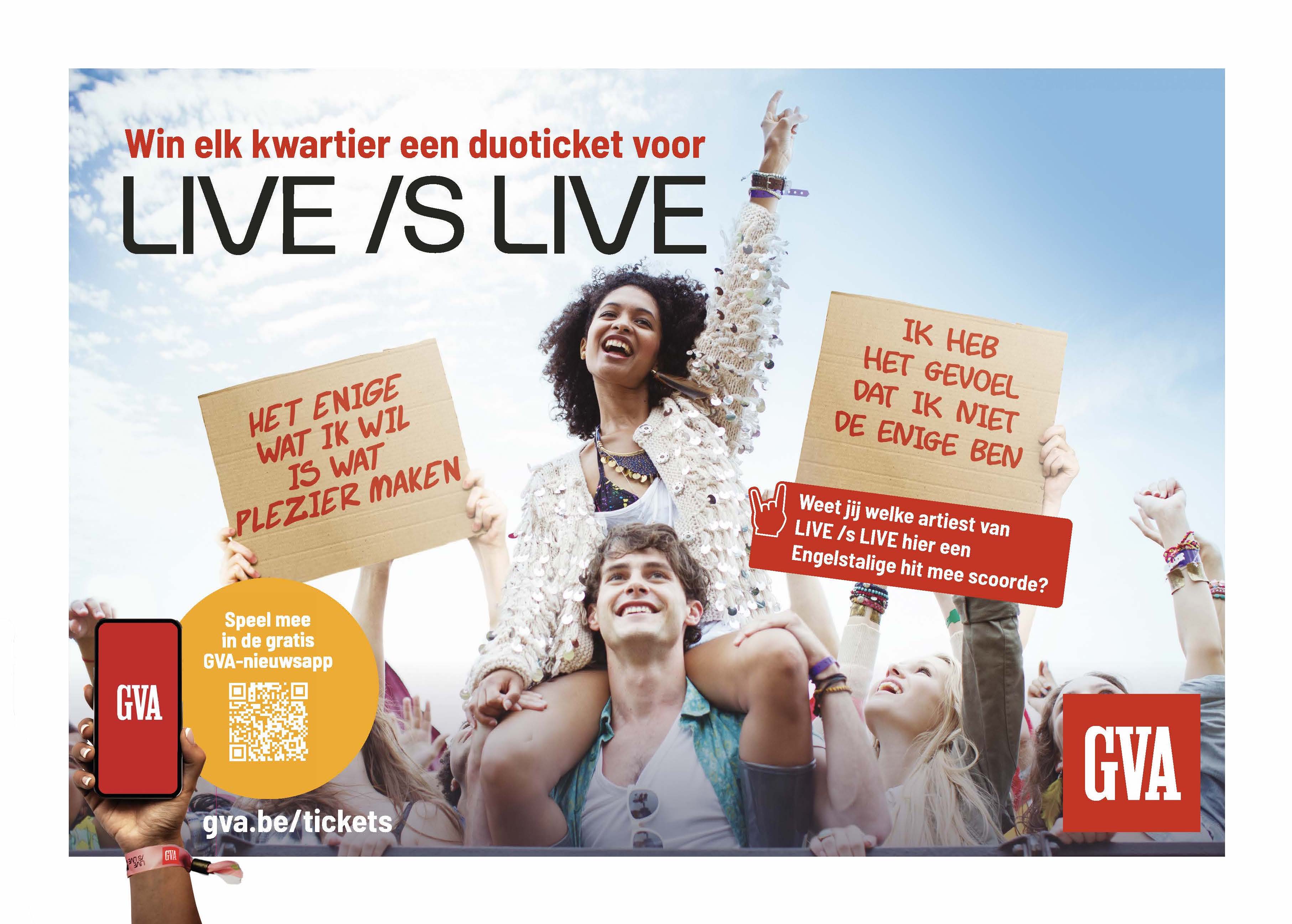 GVA en DVLR DDB willen die handjes zien voor Live /s Live - PUB