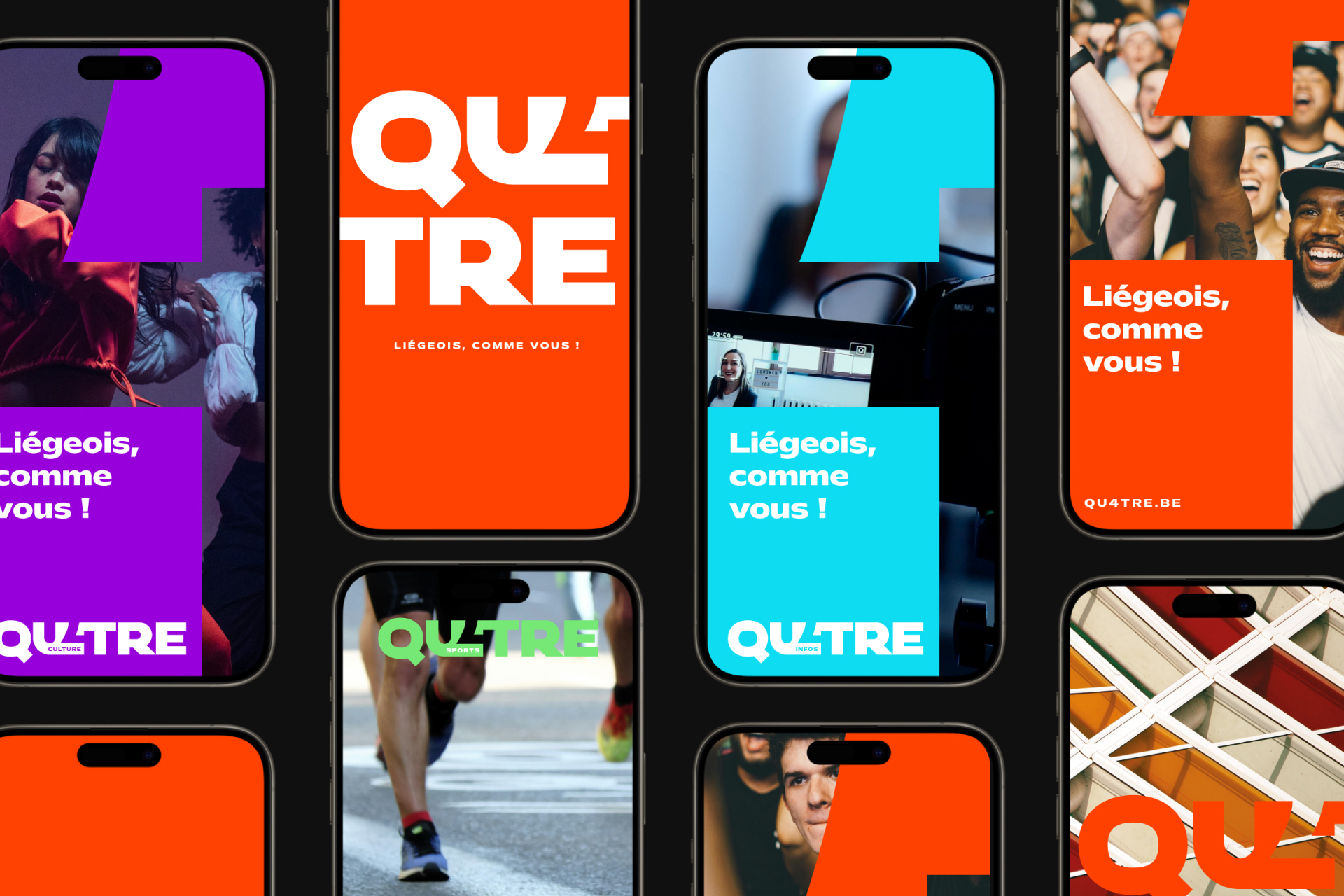 RTC Télé Liège devient Qu4tre, un rebranding signé Minale Design Strategy - PUB