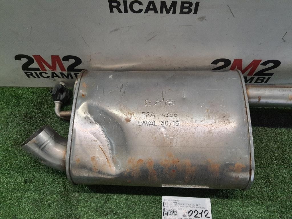 MARMITTA SENZA TERMINALE DI SCARICO PEUGEOT 308 2° Serie 9808922180 ...