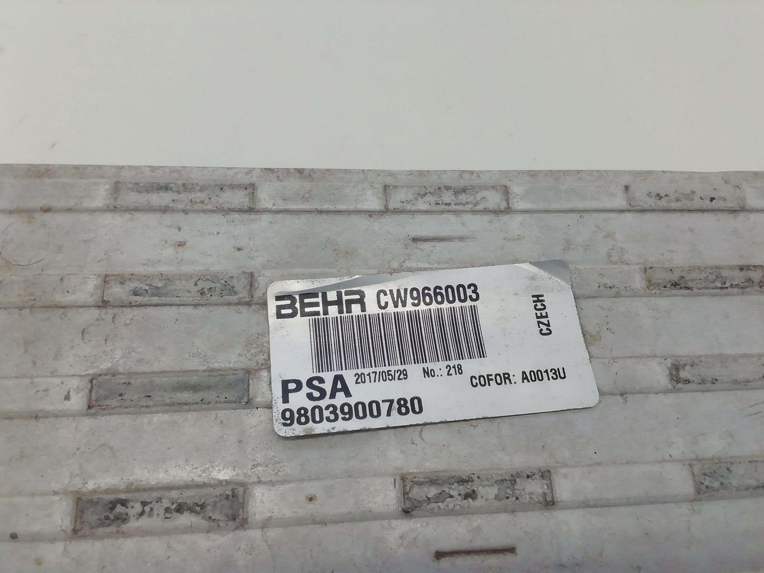 INTERCOOLER CITROEN C3 Serie 9803900780 Diesel 1600 (16>)