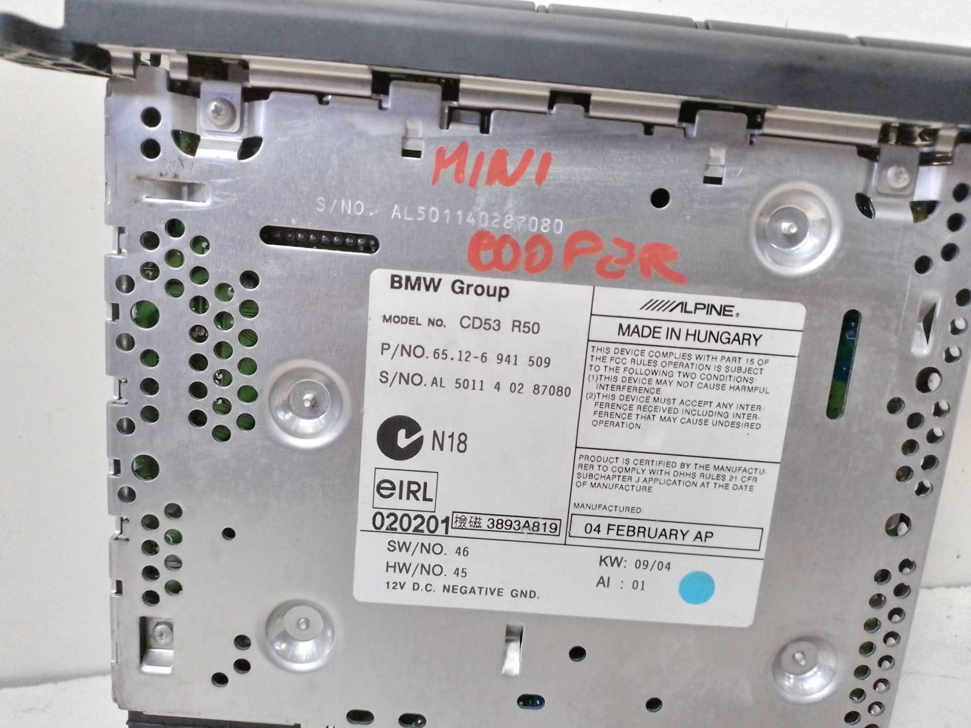 AUTORADIO MINI Cooper 1° Serie CD53 R50 (00>06)