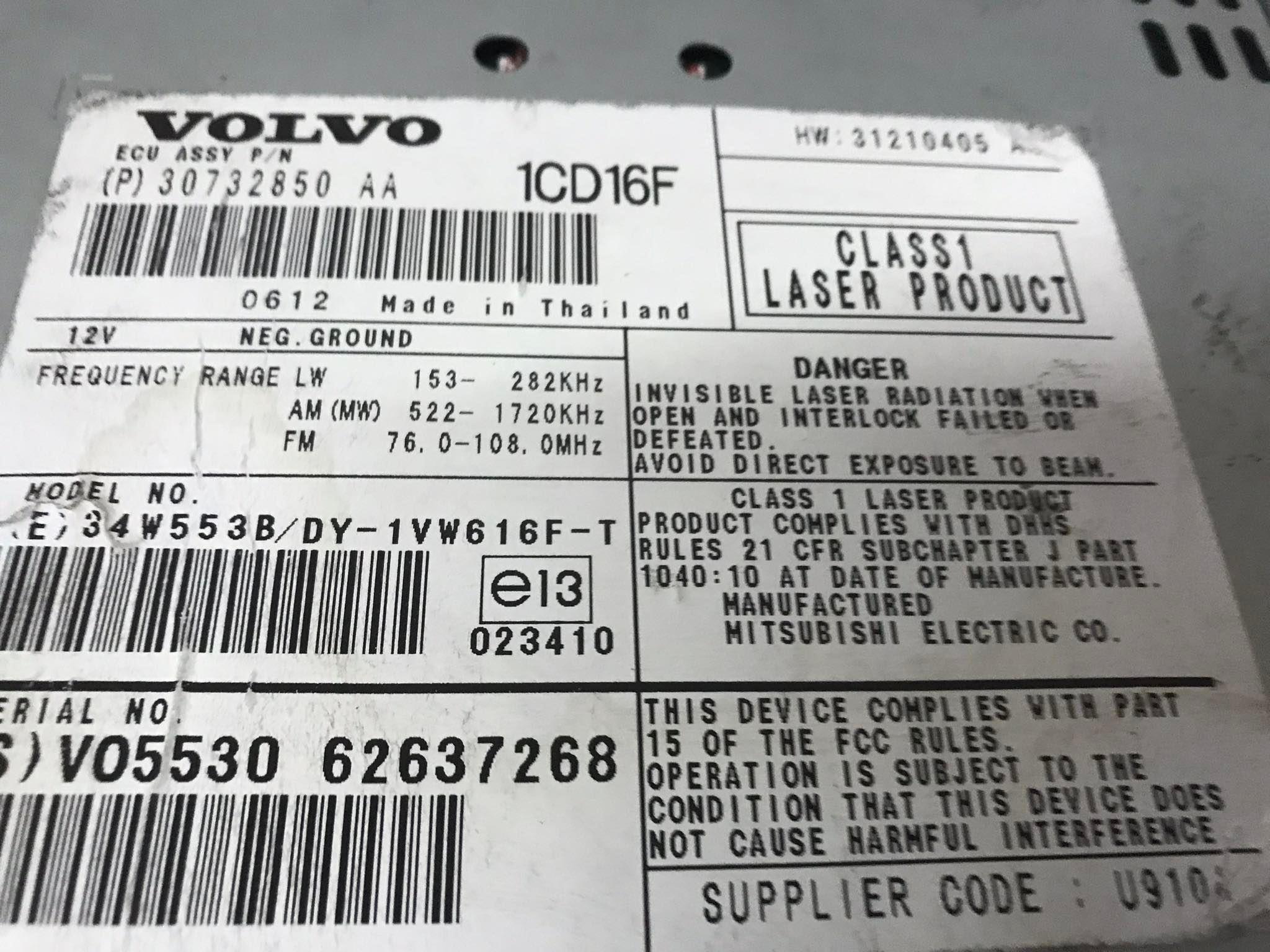 AUTORADIO VOLVO V50 1° Serie (03>07)