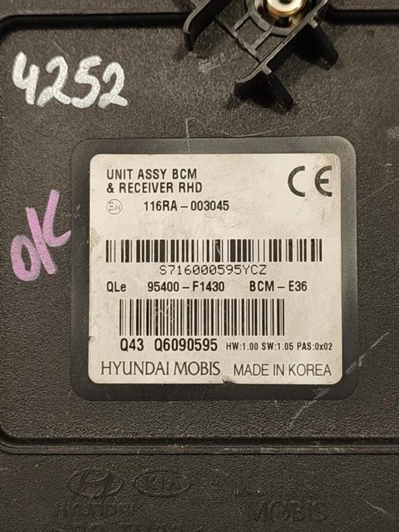 CENTRALINA BCM KIA Sportage Serie 95400-F1430 G4FD benzina 1591 (16>21)