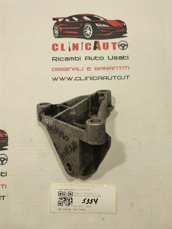 SUPPORTO MOTORE RENAULT Megane Cabrio 8200072747-C F9QB8 diesel 1870 ...